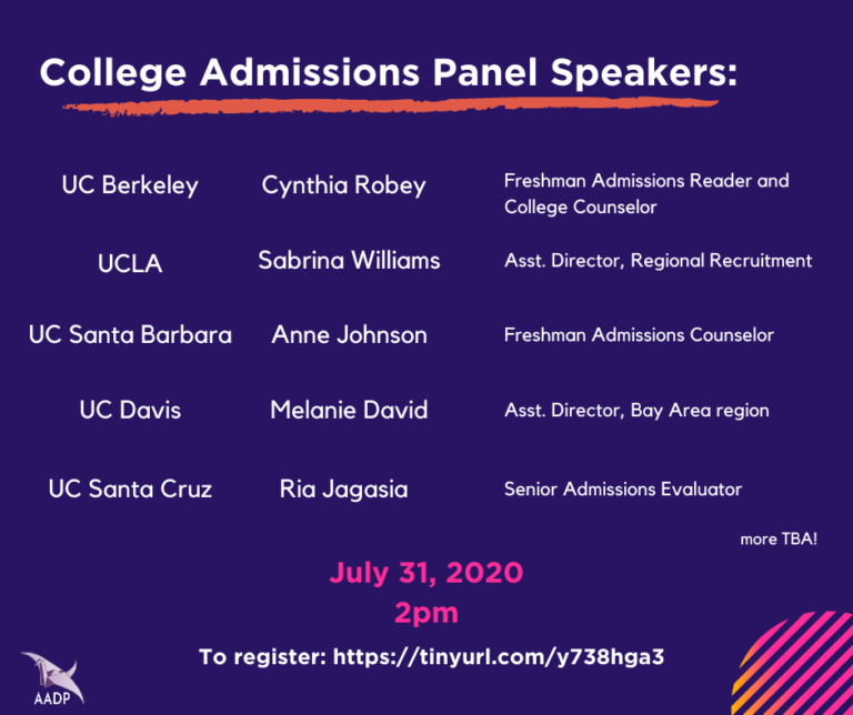 College Admission Panel & Speaker Presentation – Asian American Donor ...