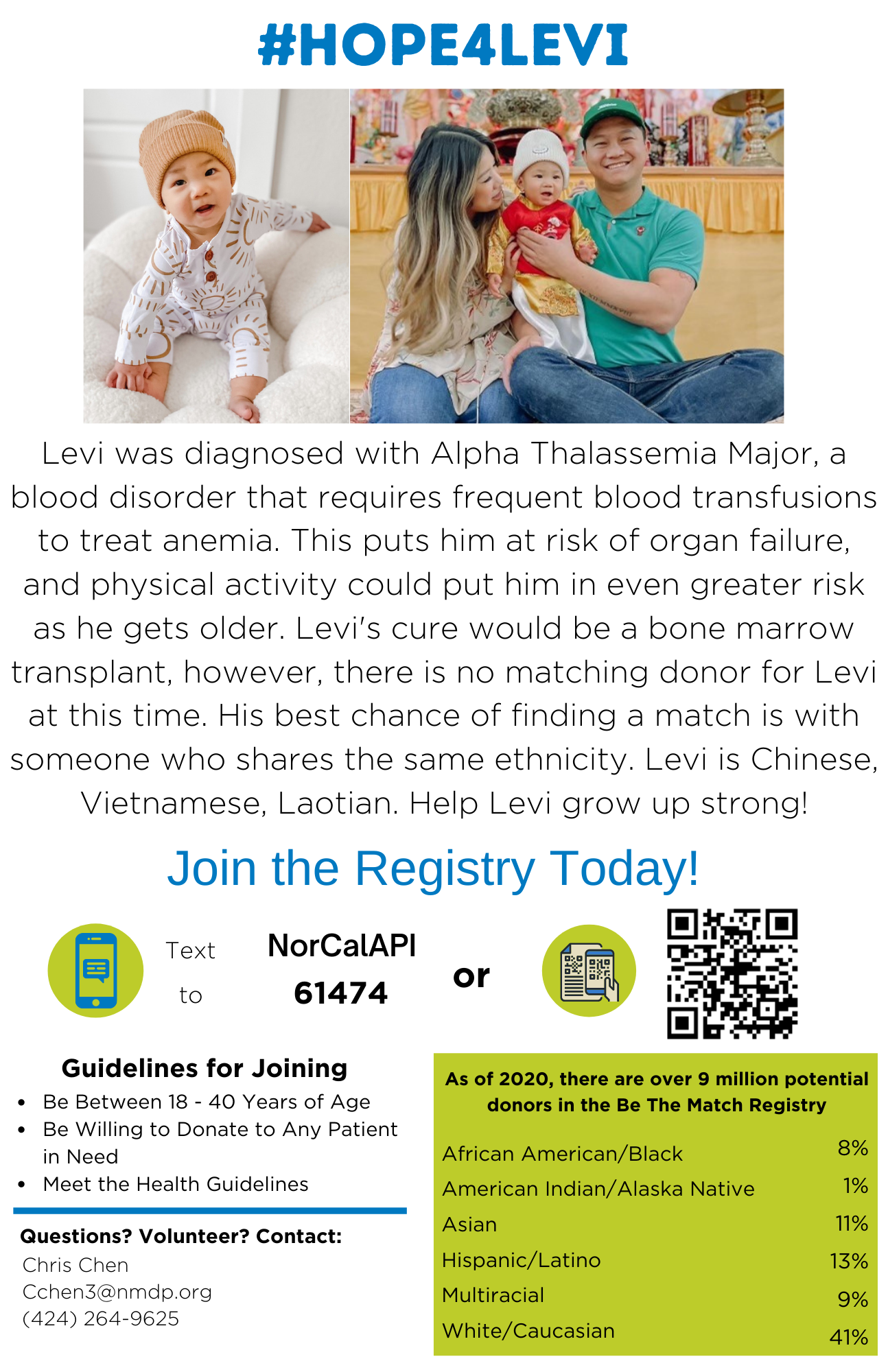 #HOPE4LEVI – Asian American Donor Program